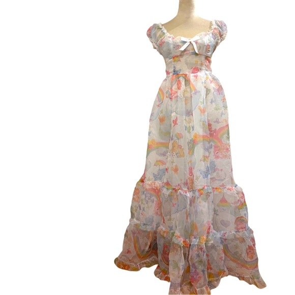 Dolls Kill | Dresses | Nwt Dolls Kill Care Bears Organza Puff Sleeve ...